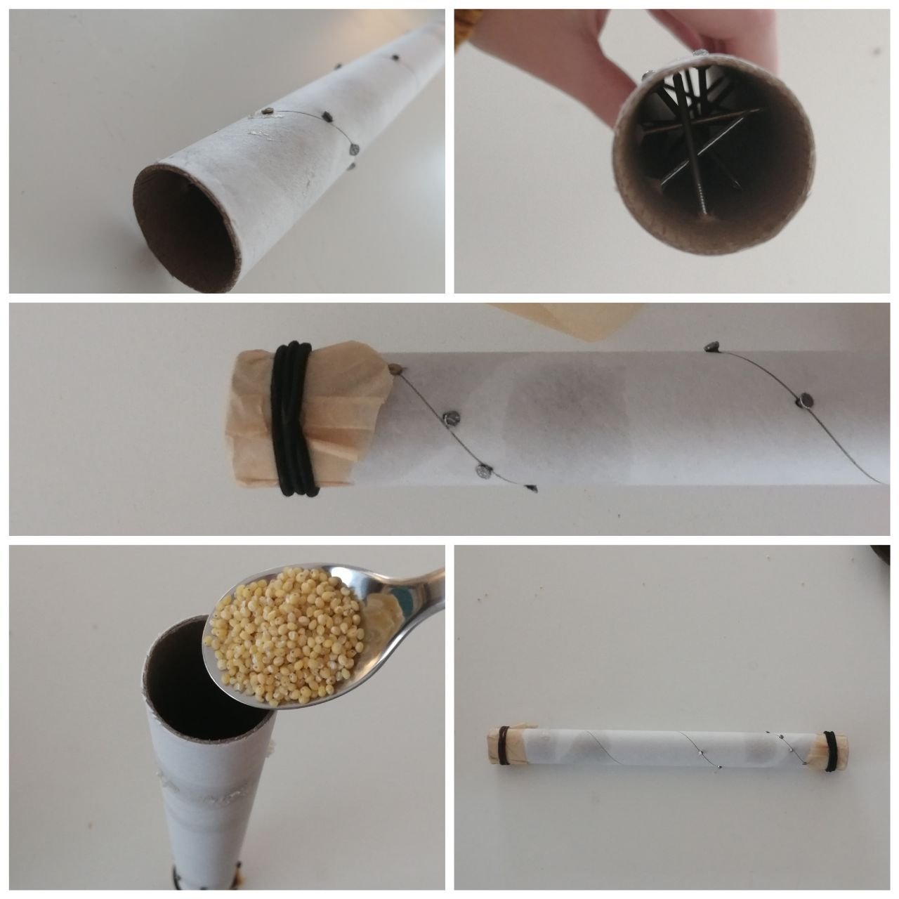 Regenmacher basteln: Naturgeräusche fürs Kinderzimmer