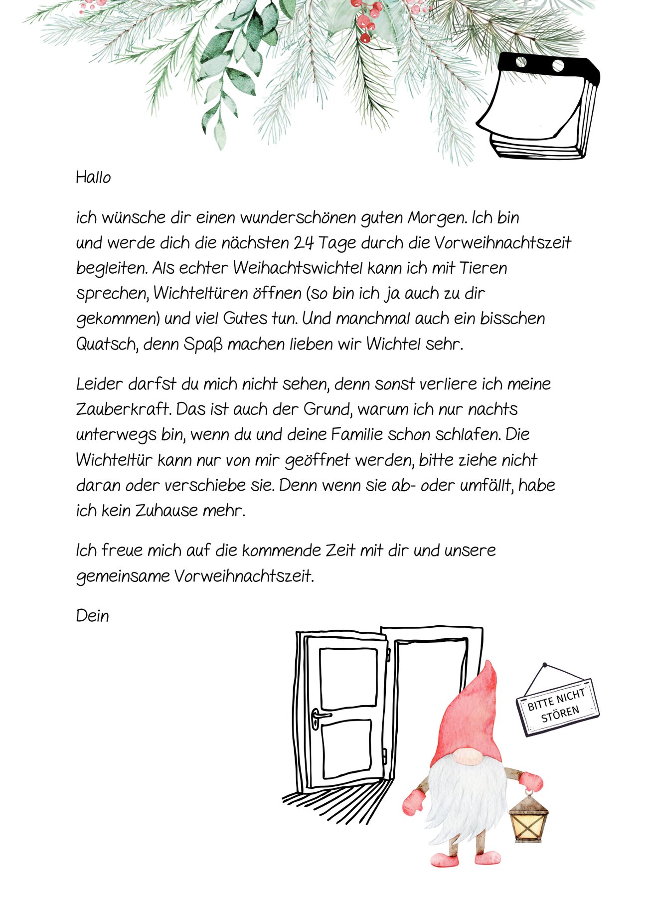 Wichtelbriefe für eure Kinder: Kostenlose Vorlagen zum Download