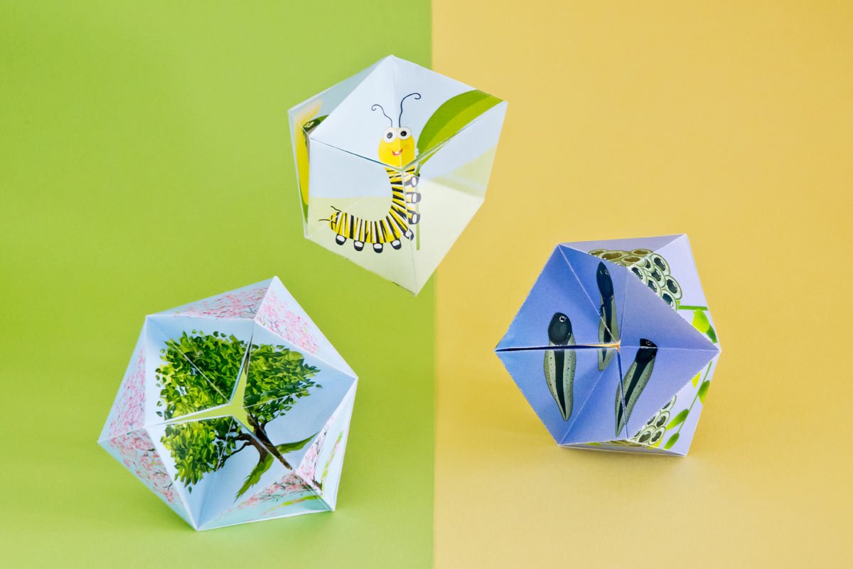 Flextangle basteln: Bastelanleitung & Vorlage zum Ausdrucken